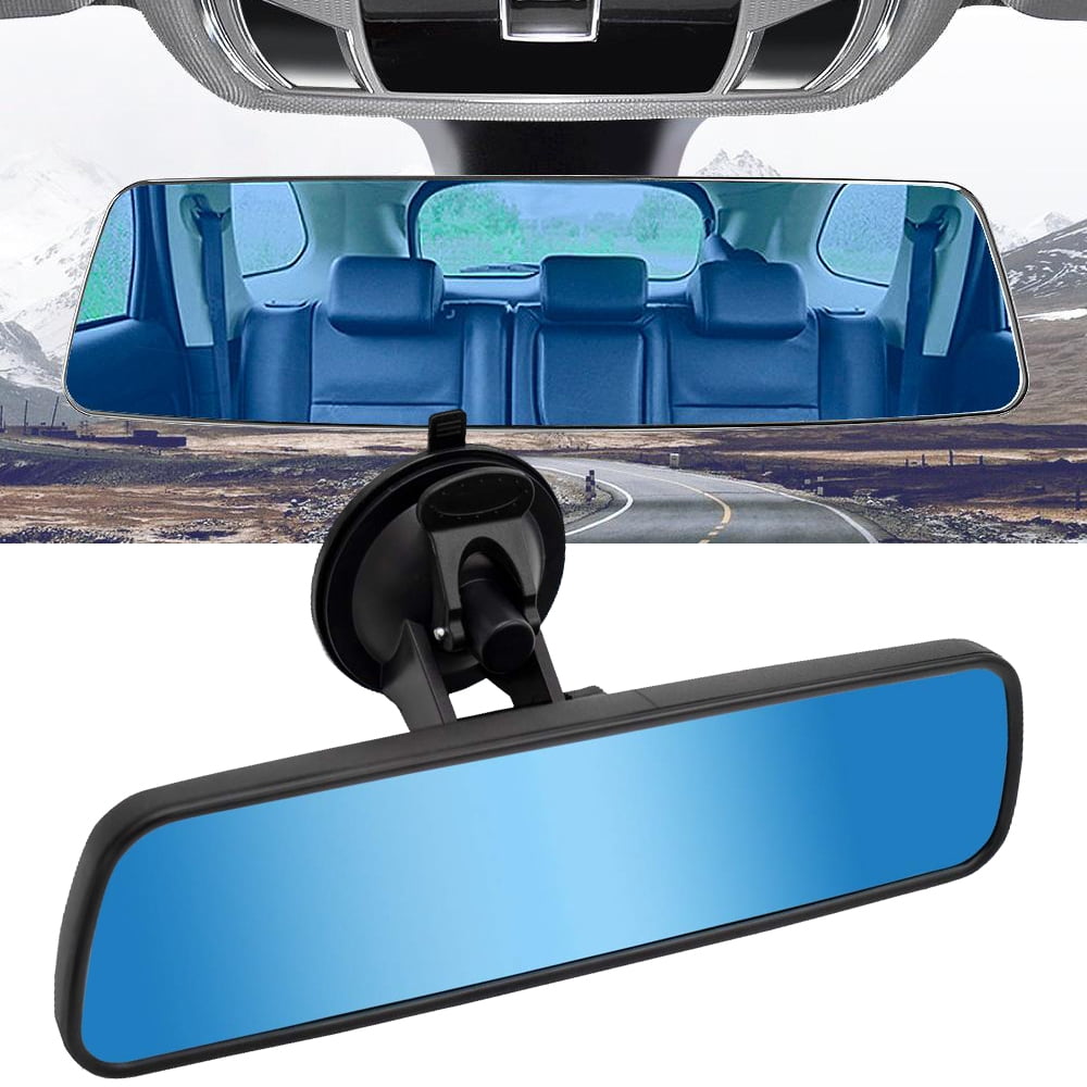 Wide Angle Rear View Mirror, Anti-glare HD Car Rear View Mirror Blue ...