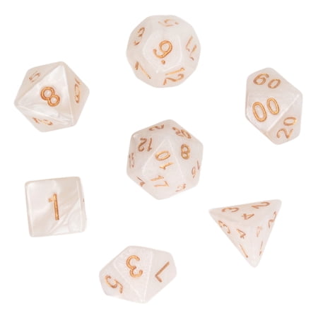 Polyhedral Dice Set, Easy To Read Gold Number Versatile Multi Sided ...