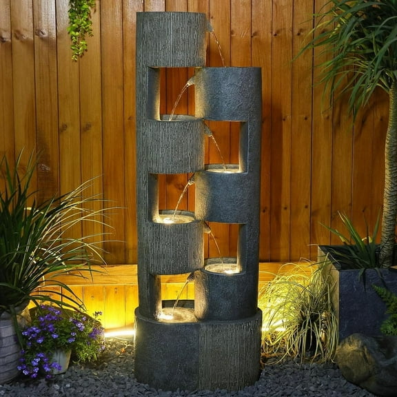 Outdoor Fountains and Indoor Waterfalls 4 Floor-Standing Water Fountain ...