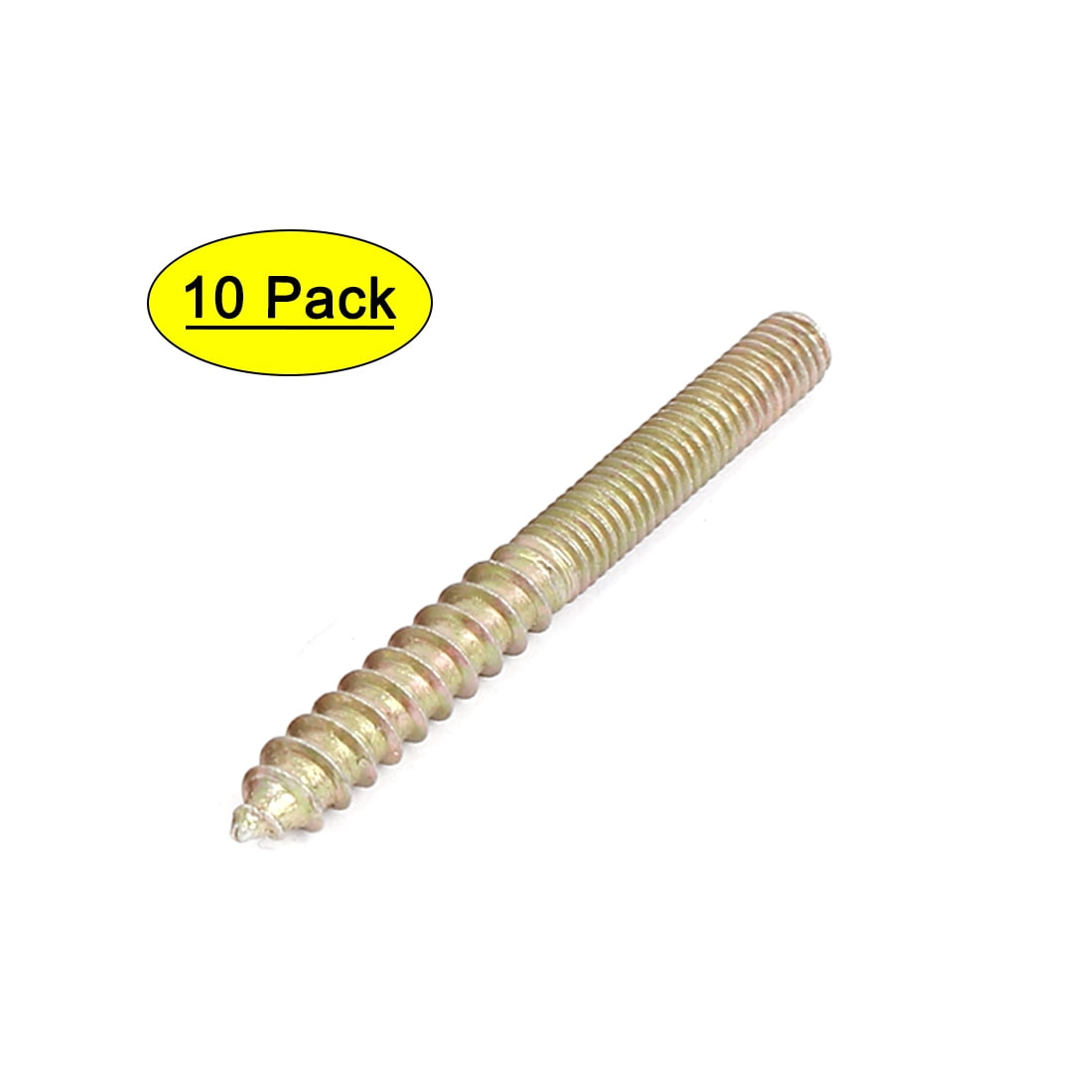 Uxcell M6 x 59mm Double Ended Threaded Self Tapping Wood Screw Rod Bar ...