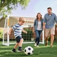8x6ft Soccer Goals, Foldable PVC Full Size Soccer Goal for Backyard ...