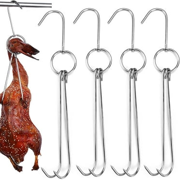 3.9'' Meat Hooks,10Pcs Stainless Steel Butcher Hook,Meat Processing for ...