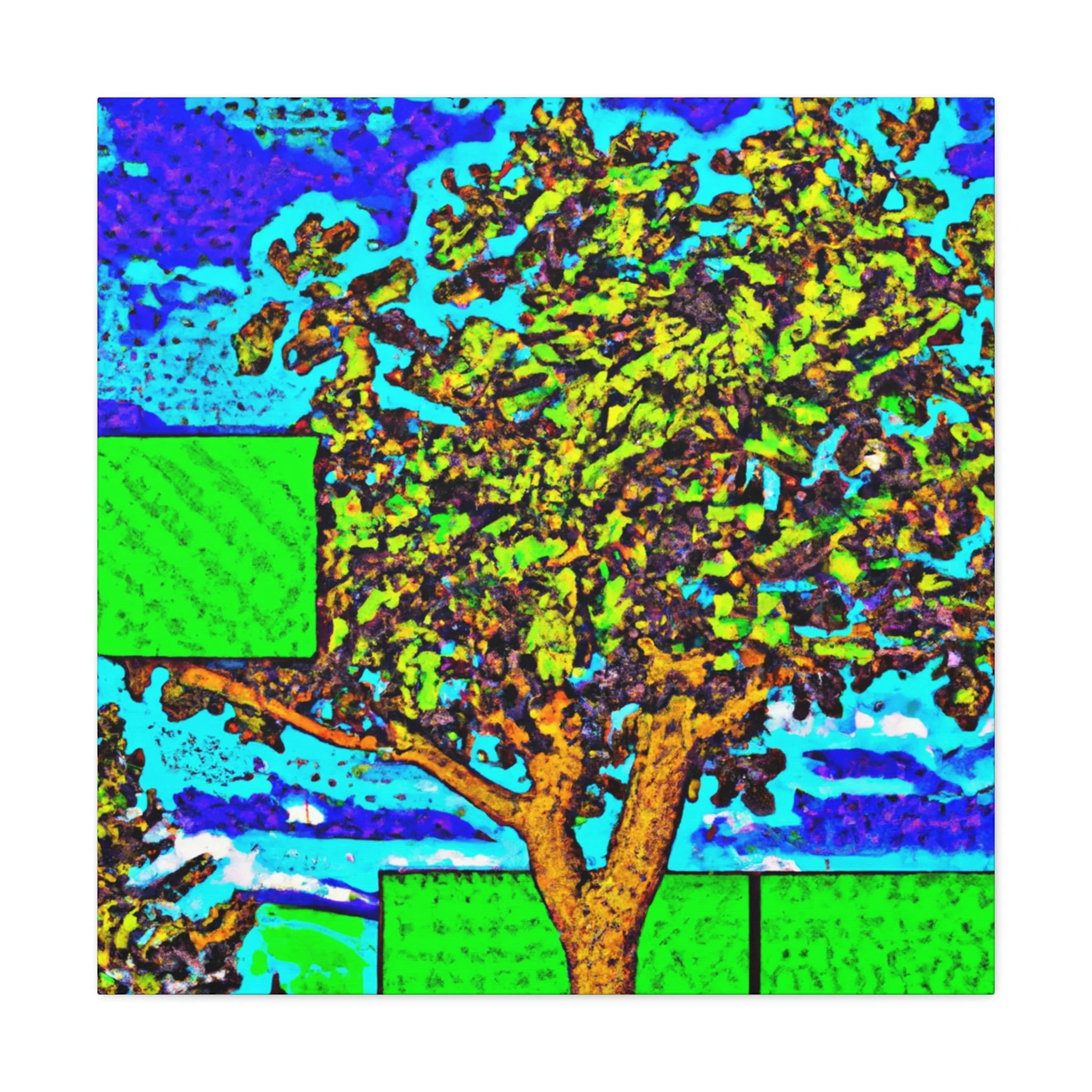 Oak Tree Pop Art. - Canvas - Walmart.com