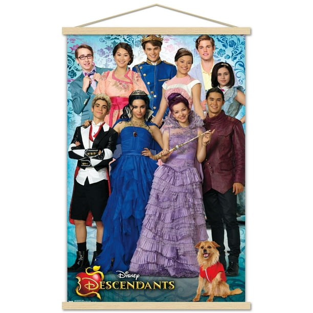 Disney Descendants - Group Wall Poster with Wooden Magnetic Frame, 22. ...