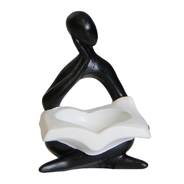 Nordic Candle Holder Thinker Statue Resin Figurine Decorative Candle ...
