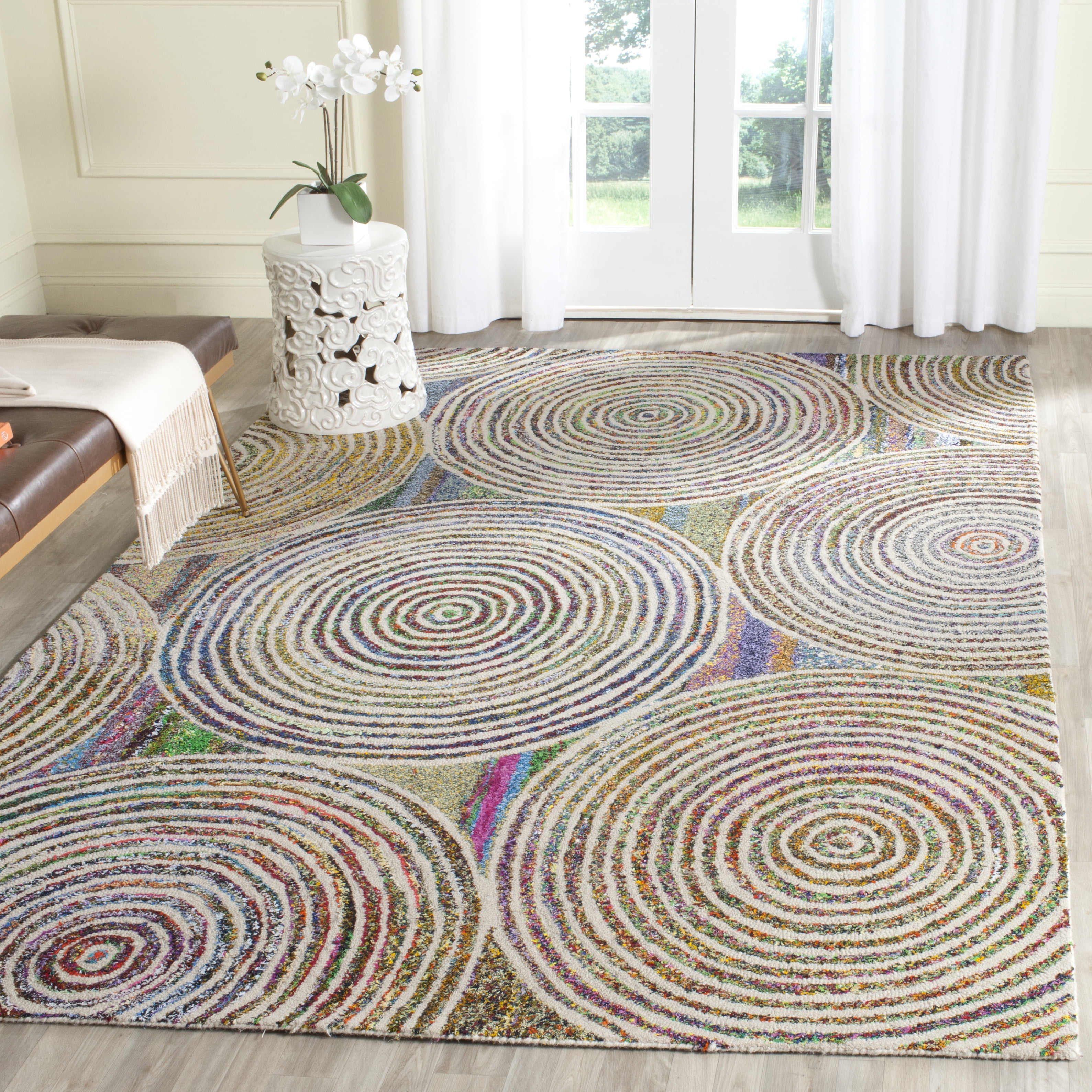 Safavieh Nantucket Jolanta Geometric Circles Area Rug or Runner ...