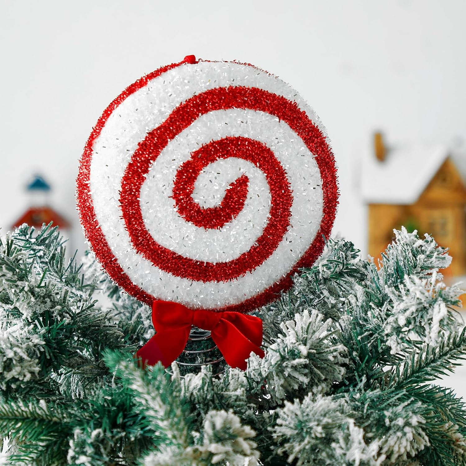 Click here for Salafire Christmas Candy Tree Topper Peppermint Ca... prices