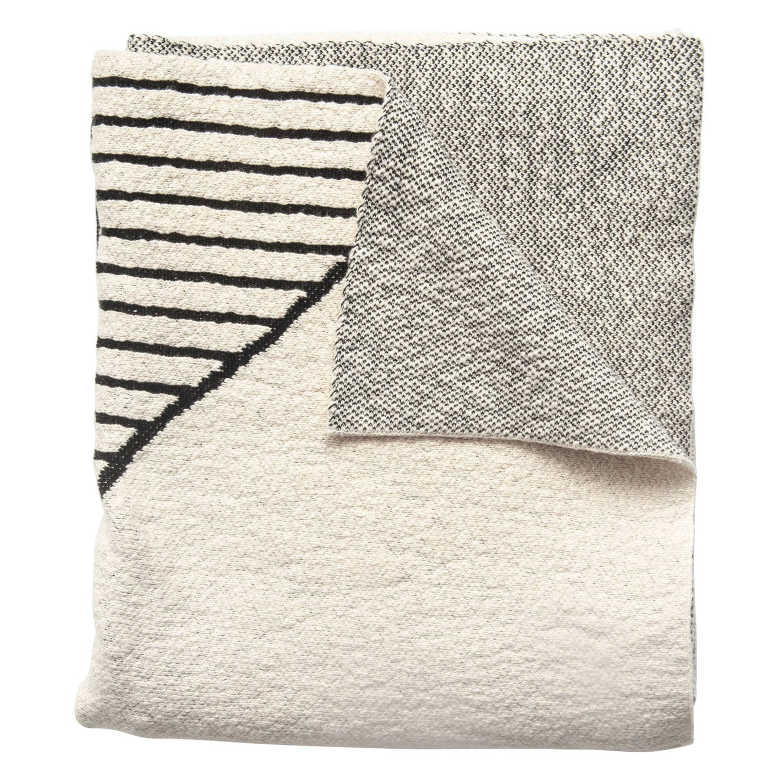 Black and Cream Cotton Knit Throw by Sprinkle & Bloom - Walmart.com