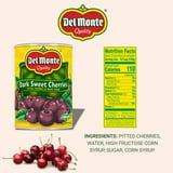 Del Monte Canned Dark Sweet Pitted Cherries, Heavy Syrup, 15 oz Can ...