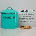 Blue Donuts Decorative Cookie Storage Tin with Metal Lid, Turquoise ...