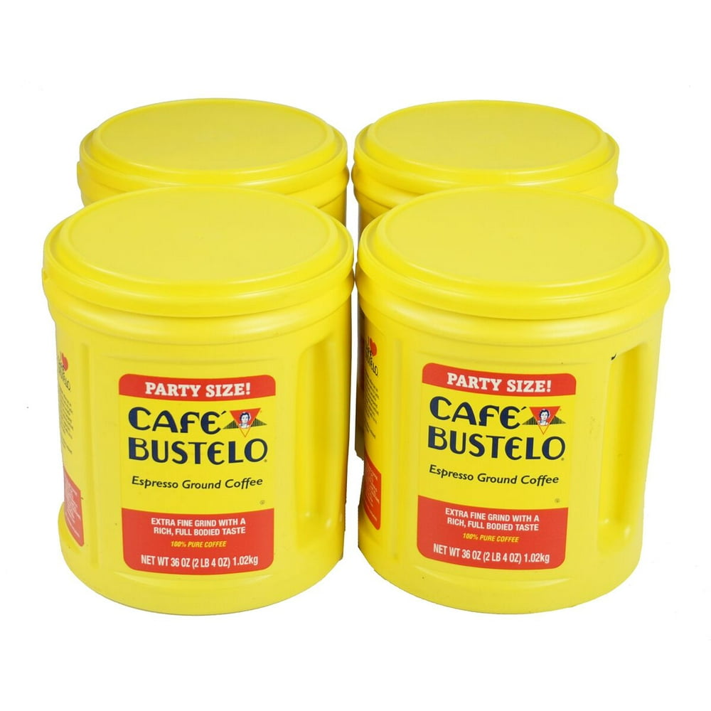 Cafe Bustelo Coffee Espresso, 36-Ounce Can x 4 Pack - Walmart.com ...