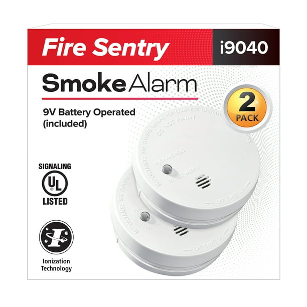 Kidde Fire Sentry Battery Operated 4-inch Smoke Detector, with 85 ...