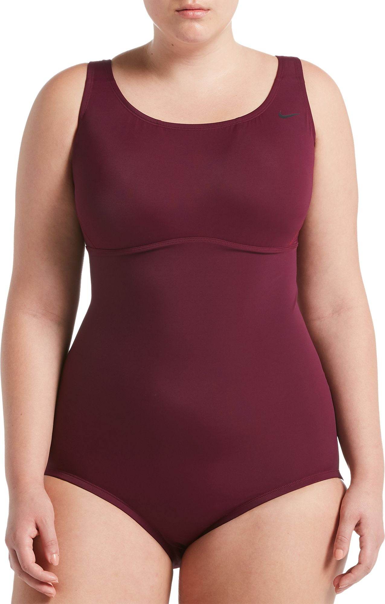 Nike Womens Plus Size Solid Epic Racerback One Piece Swimsuit