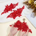 2 Pairs Polyester Embroidery Costume Accessories Applique Patch Sewing ...