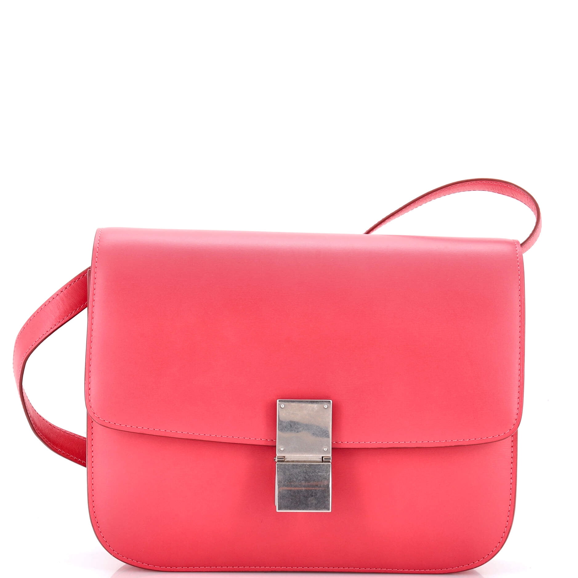 Pre-Owned Classic Box Bag Smooth Leather Medium By Rebag - Walmart.com