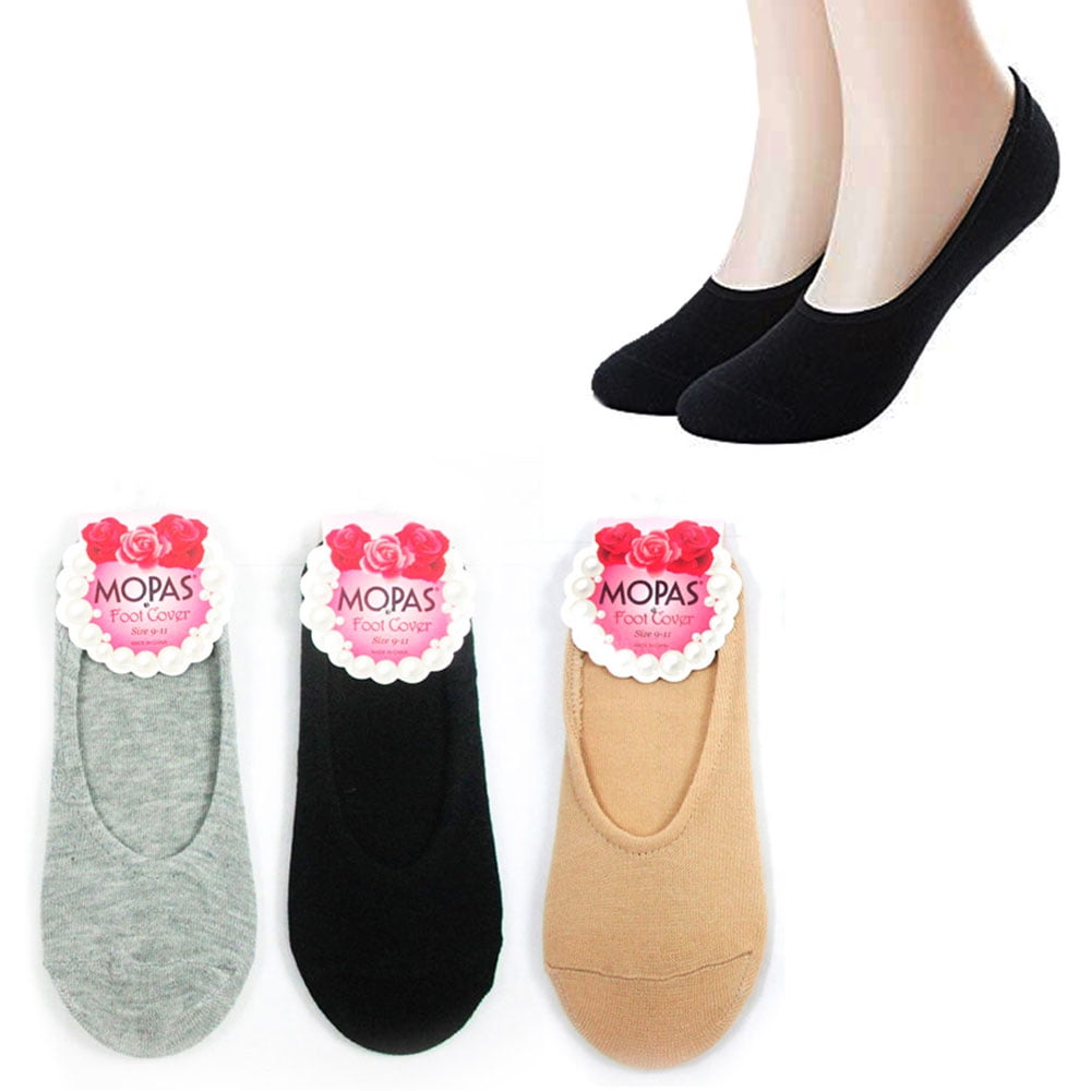 3Pair Women Foot Covers Footies Dress Flat Shoes Soft Socks Liners 9-11 ...