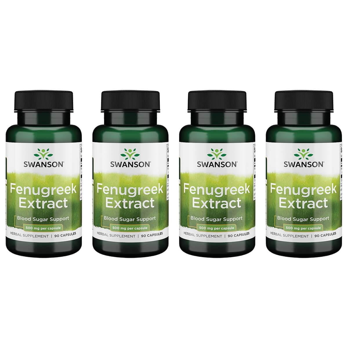 Swanson Fenugreek Extract 500 mg 90 Caps 4 Pack - Walmart.com