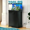 TC-Homeny 10-20 Gallon Fish Tank Stand, Black Cabinet with Charging ...