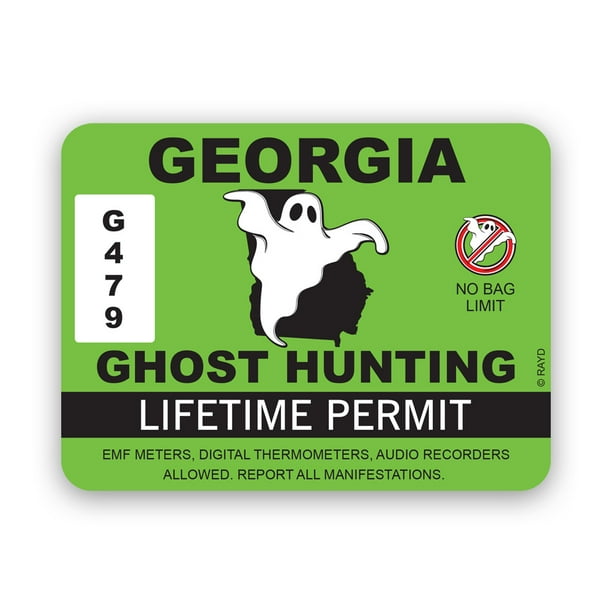 Georgia Ghost Hunting Permit Sticker Decal - Self Adhesive Vinyl ...
