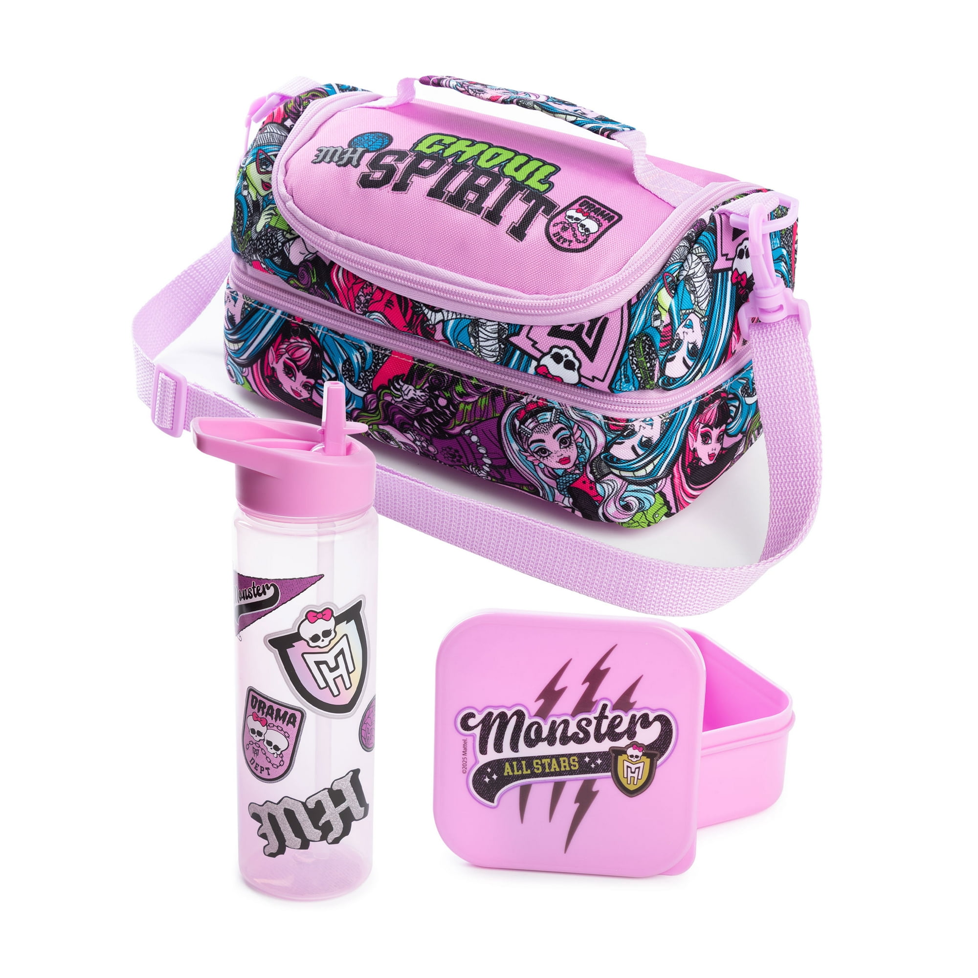 Click here for Monster High Girls Purple Lunch Bag Bottle And Sna... prices