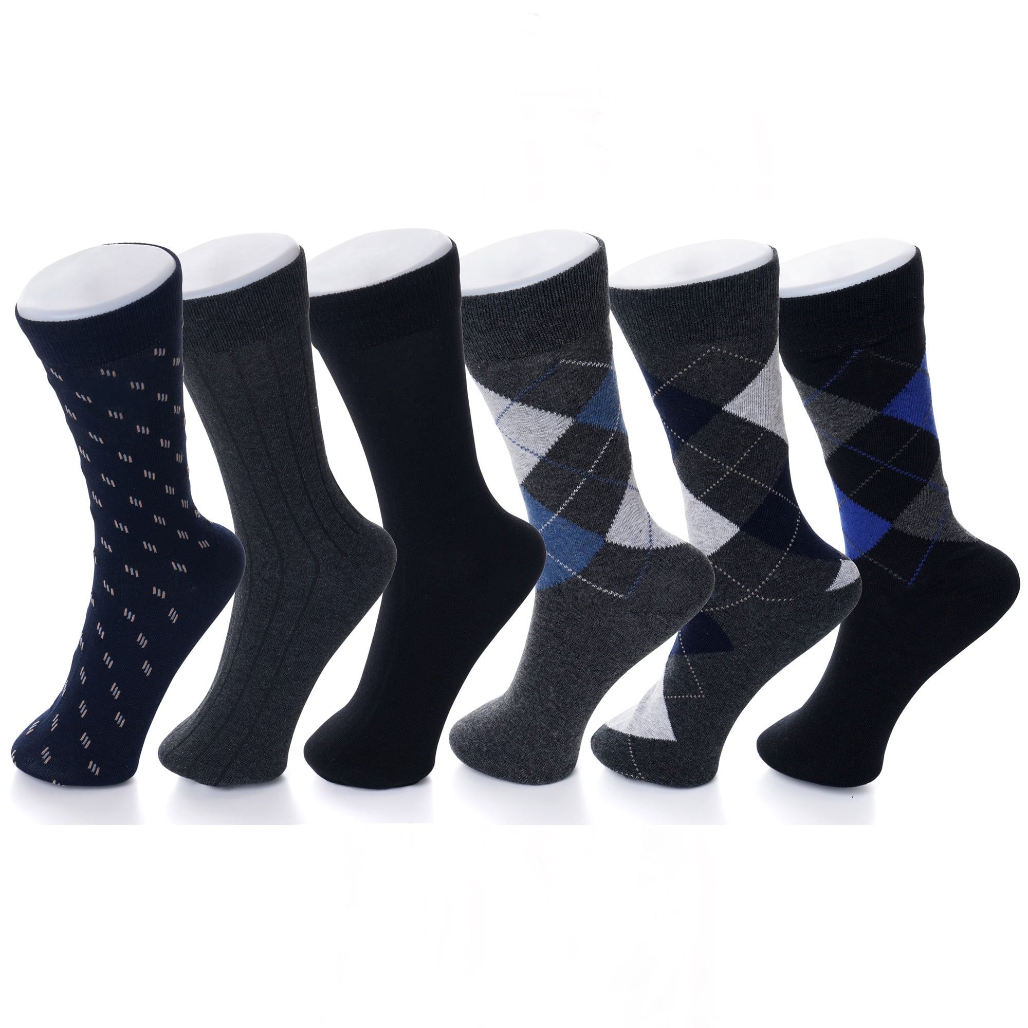 Click here for Alpine Swiss 6 Pack Mens Cotton Dress Socks Mid Ca... prices