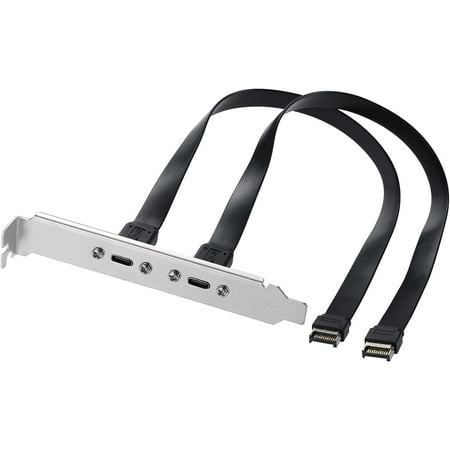 MZHOU USB Front Panel Header Extension Cables, Dual Type C Male to Dual ...