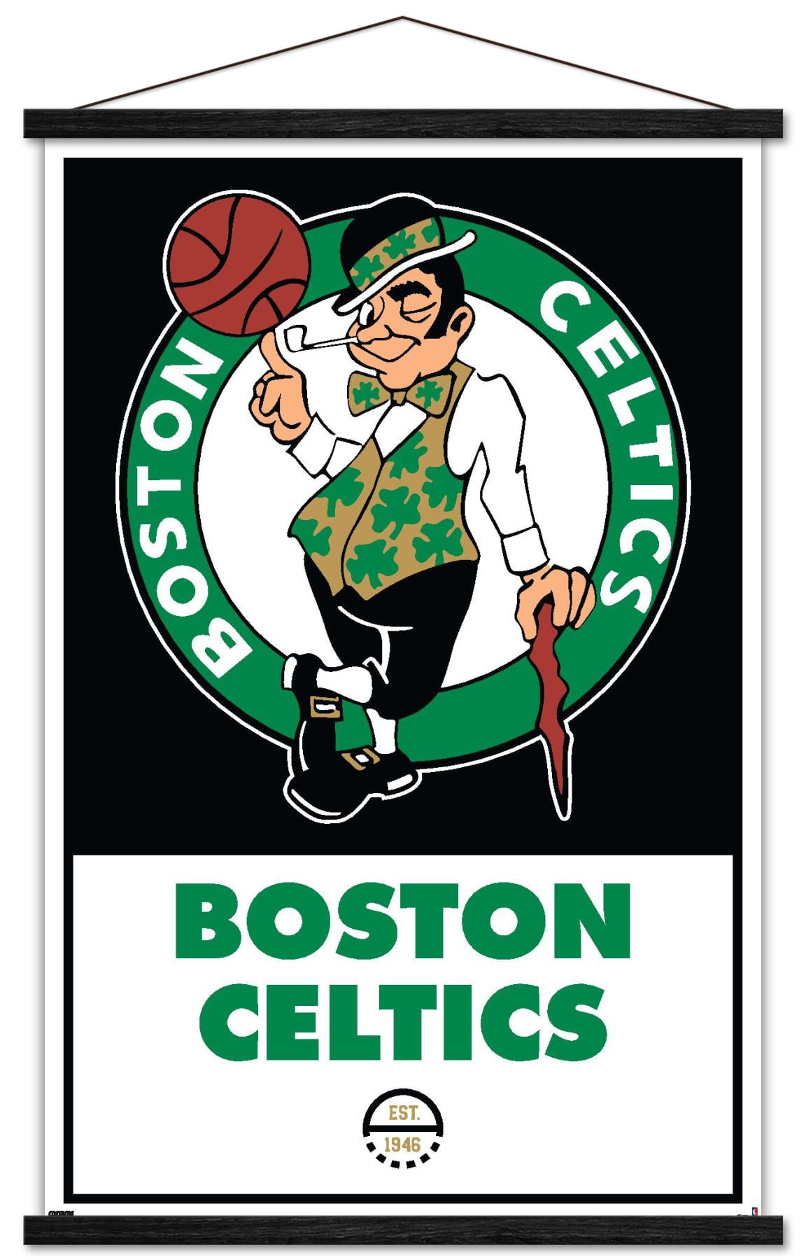 NBA Boston Celtics - Logo 21 Wall Poster with Wooden Magnetic Frame, 22 ...