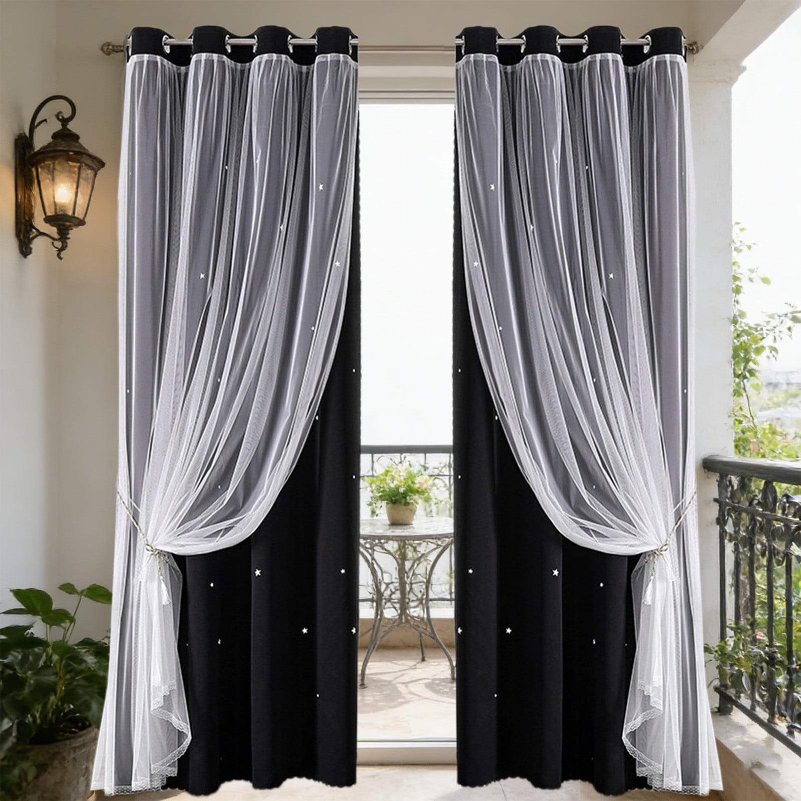 Click here for Dcgzvy 1 Panel Blackout Curtains Living Room  Blac... prices