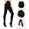 Wajiafar Fleece Lined Tights For Women 2 Pairs Opaque Warm Tights With