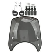 Emgo Venom Mini Cafe Black Fairing Windshield 5.75" Headlight Opening ...