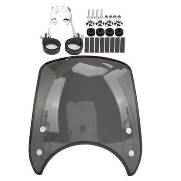 Emgo Venom Mini Cafe Black Fairing Windshield 5.75" Headlight Opening ...