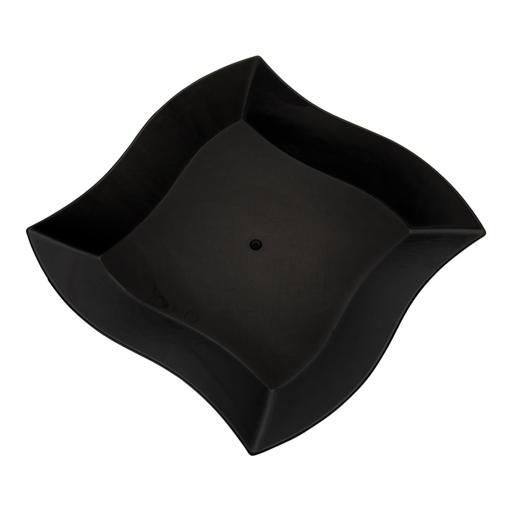 Square Black Plastic Large Aqua Plate - 9" x 9" x 1/2" - 100 count box ...