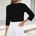 Axiiglly Black Cardigan for Women Summer Lightweight 3/4 Sleeve Open ...
