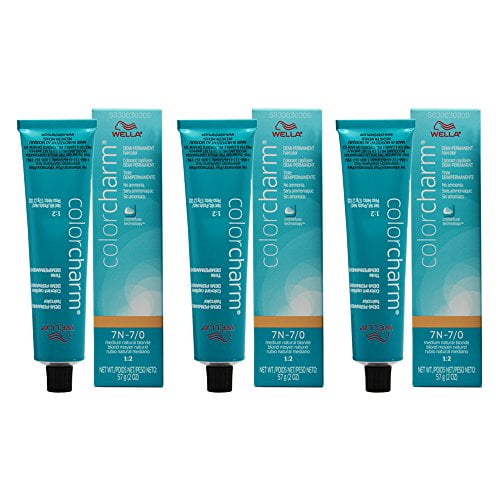 Wella COLOR CHARM, HAIR COLOR Demi-Permanent Haircolor 7N Medium ...