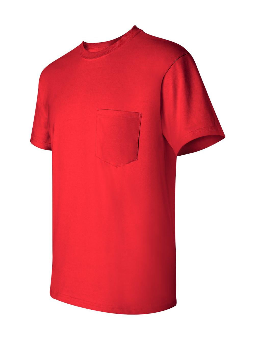 Gildan - Ultra Cotton Pocket T-Shirt - 2300 - Red - Size: L - Walmart.com