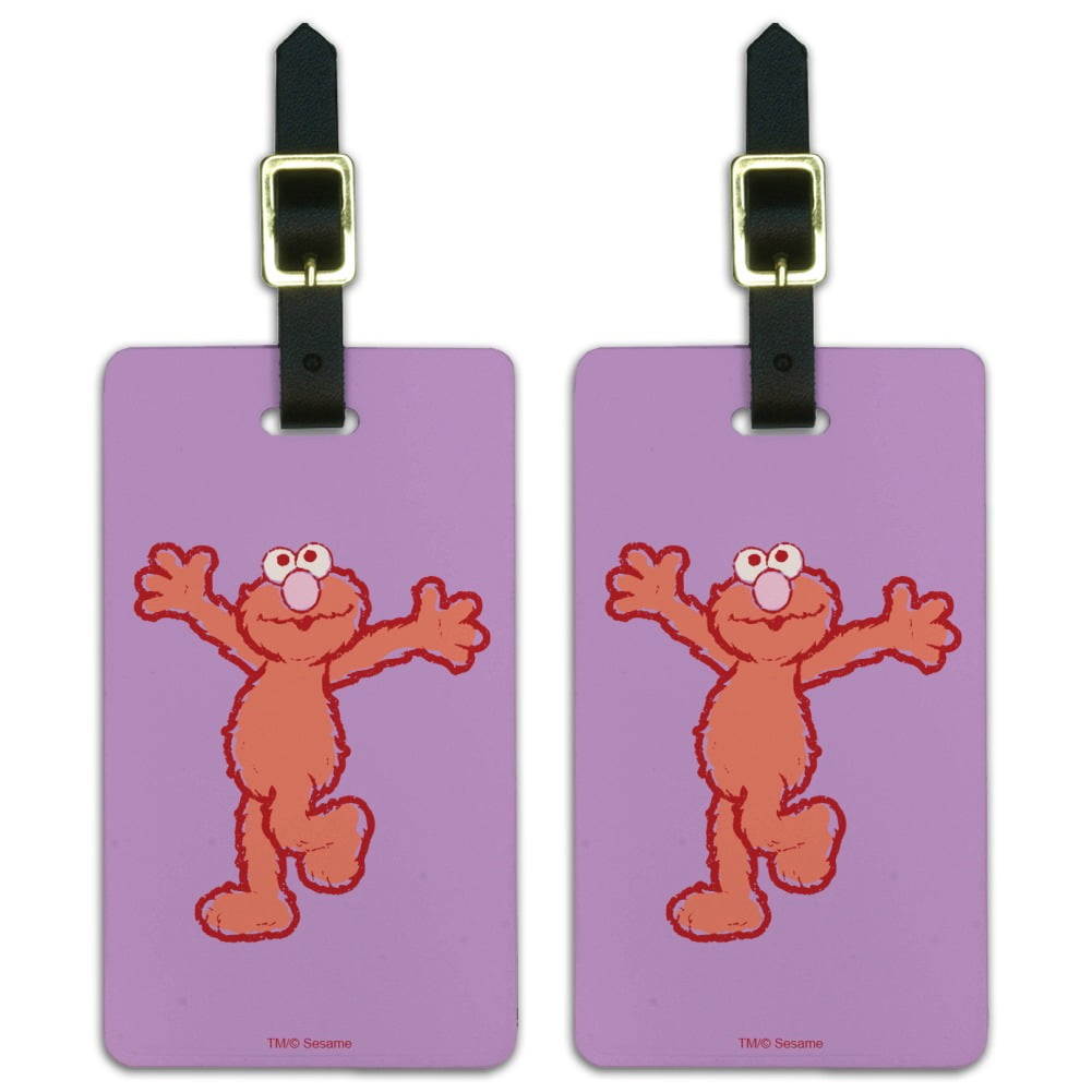Sesame Street Elmo Distressed Luggage ID Tags Suitcase Carry-On Cards ...
