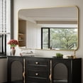 Easy4Home 48"x36" Large Rectangular Bathroom Mirror Hanging Rounded ...