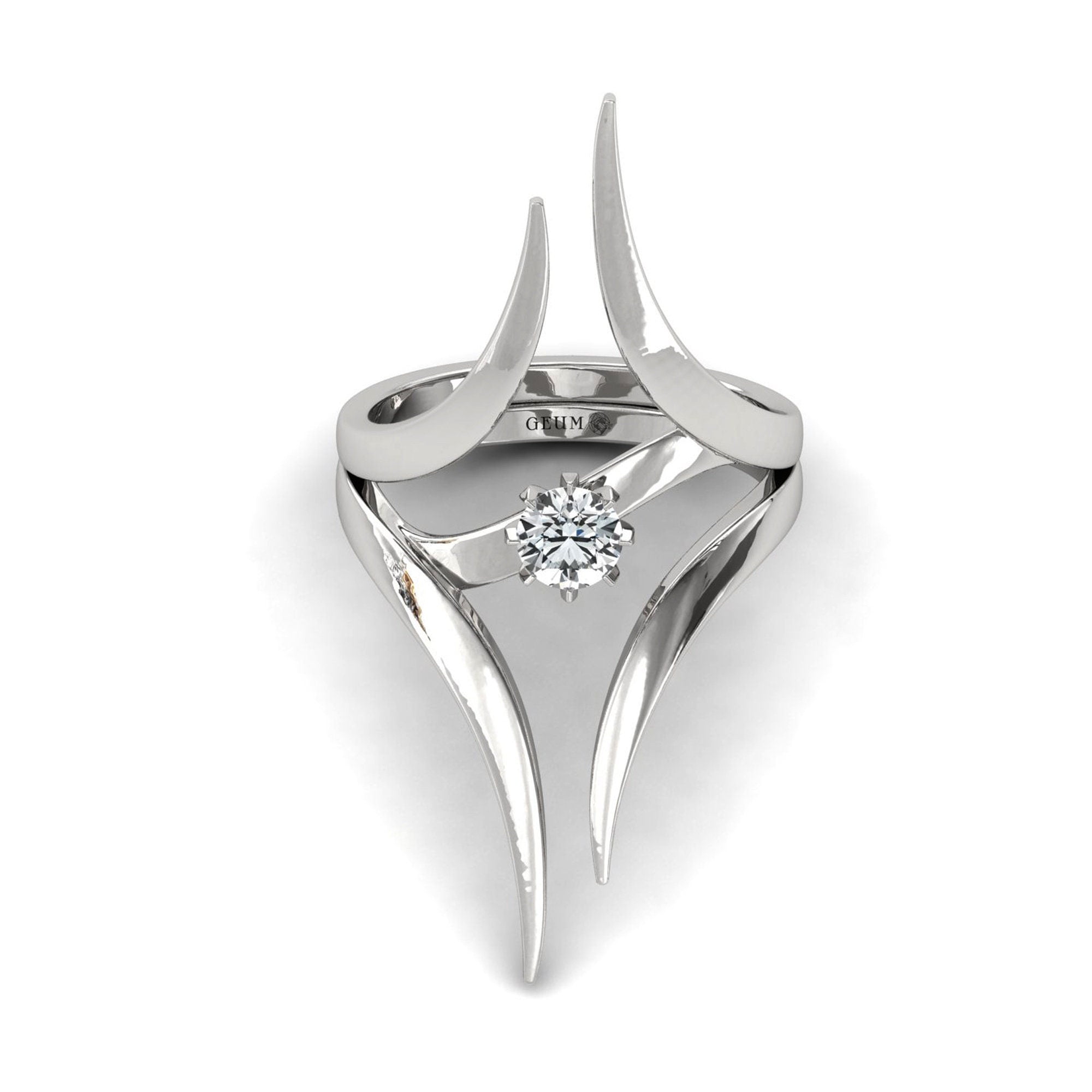 Customized Engagement Ring, Real White Diamond Gold Ring,10kt 14kt 18Kt ...