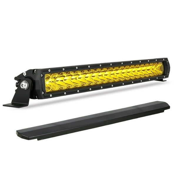 Biglion.x 22 inch Amber LED Light Bar Combo Spot Flood 200W 22000LM Yellow Single Row Driving ...
