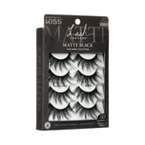 KISS Lash Couture Matte Black Faux Mink Eyelashes Multipack, Matte ...