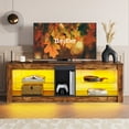 Bestier RGB TV Stand for TVs up to 60" with LED Lights Entertainment ...