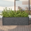 TerraDeco 24 Inch Rectangular Concrete Planter,Durable All-Weather Use ...