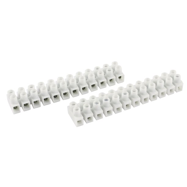 Unique Bargains 2 x 450V 1.5A 12 Way Screw Terminal Barrier Block Strip ...