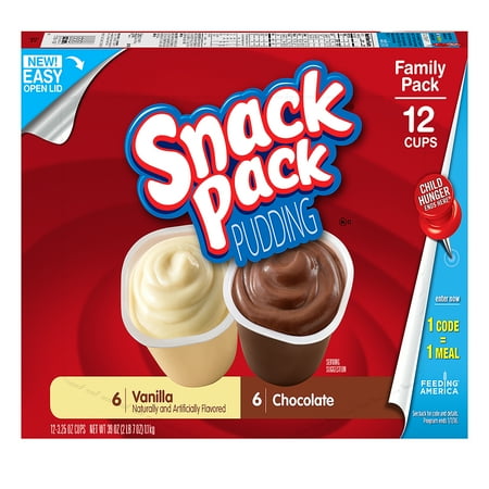 Snack Pack Chocolate and Vanilla Pudding – 39oz/12ct – BrickSeek