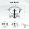 5 Quart 2 Pack Chafing Dish Set Stainless Steel Buffet Chafers for ...