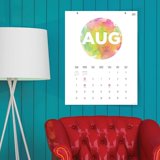 July 2019 - June 2020 Paint Circle Large Art Calendar - Walmart.com