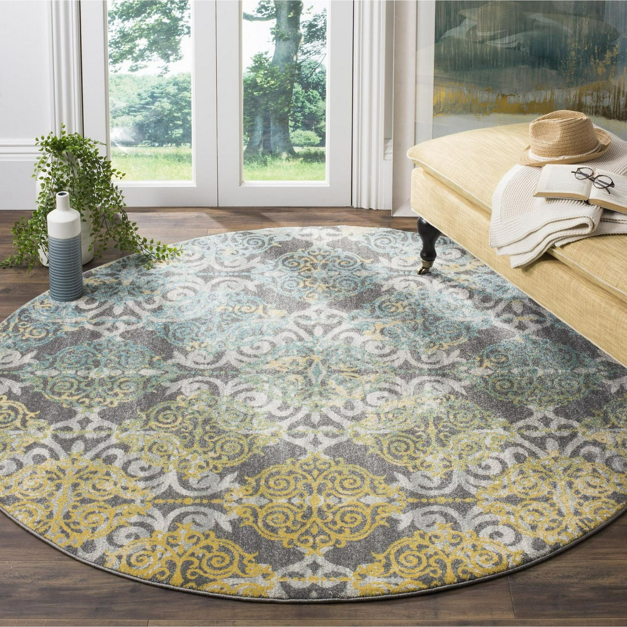 Click here for Safavieh Evoke Keith Damask Area Rug 51 X 51 Round prices