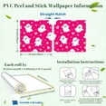 Peel and Stick Wallpaper Cute Ghost Hearts Stars Pink 24in x 118in ...