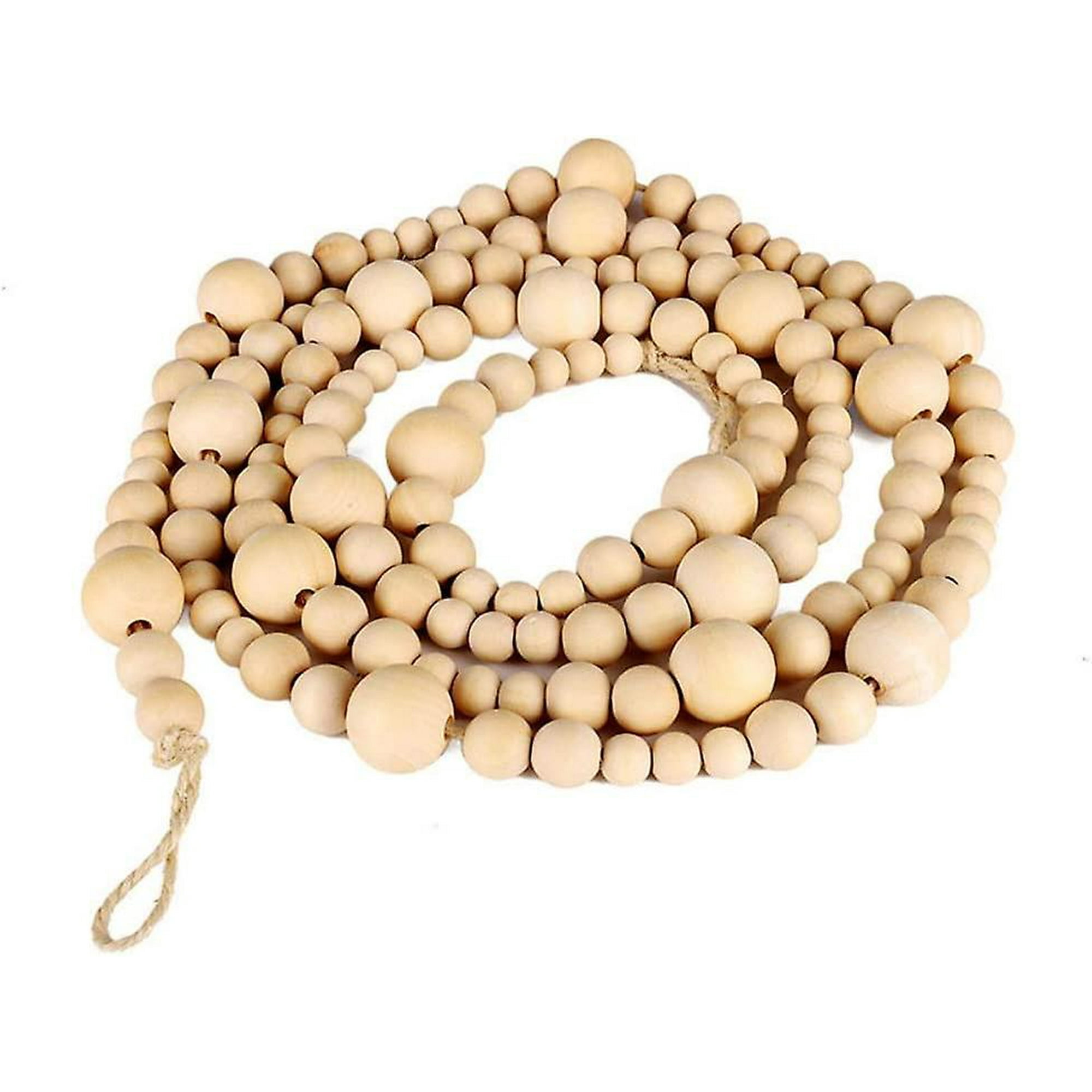 Click here for Yunne Farmhouse Wooden Beaded Garland Christmas Wo... prices