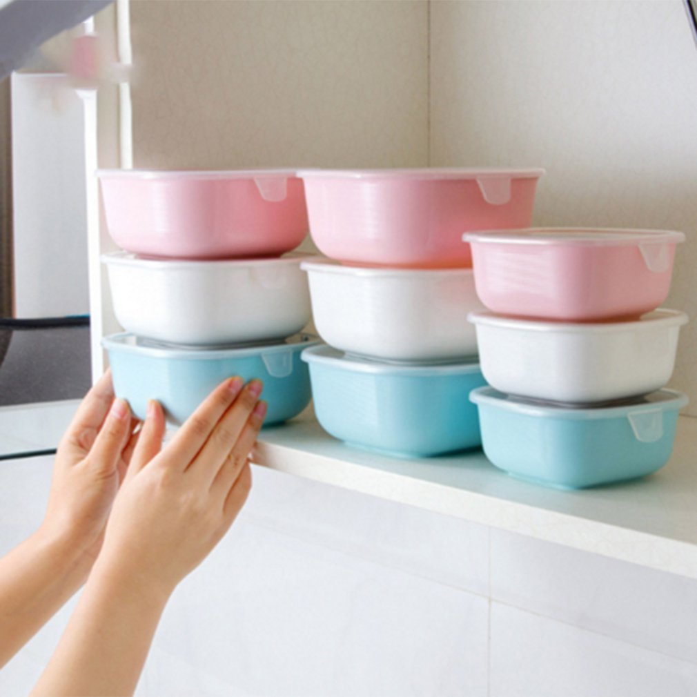Round Mini Refrigerator Crisper Storage Bowl PP Food Storage Box for ...